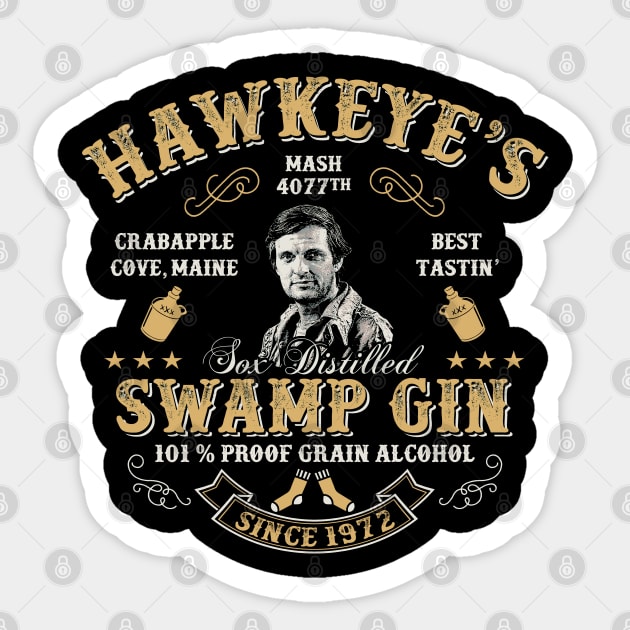 Hawkeye's Swamp Gin MASH 4077 - Mash 4077 Original Swamp Gin - Sticker ...