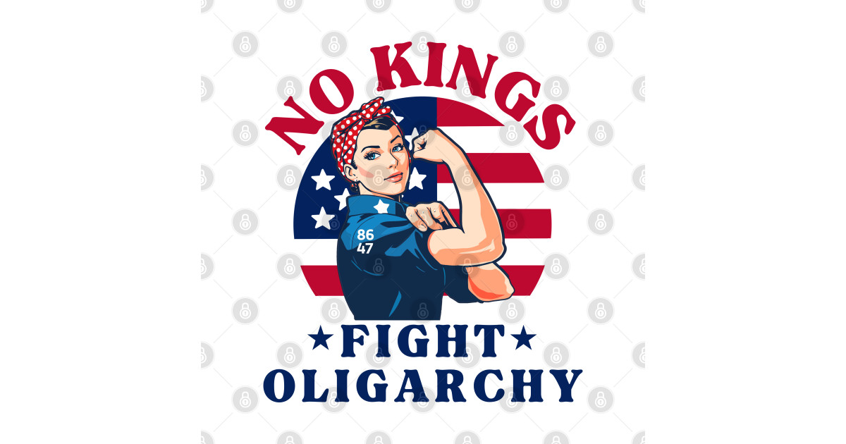 No Kings - Fight Olygarchy - No Kings - T-Shirt | TeePublic