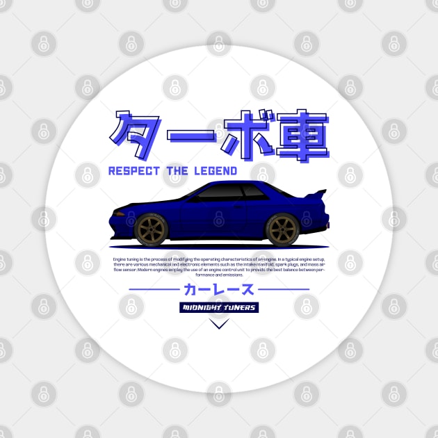Blue JDM GTR R32 Legend - Gtr R32 - Magnet | TeePublic