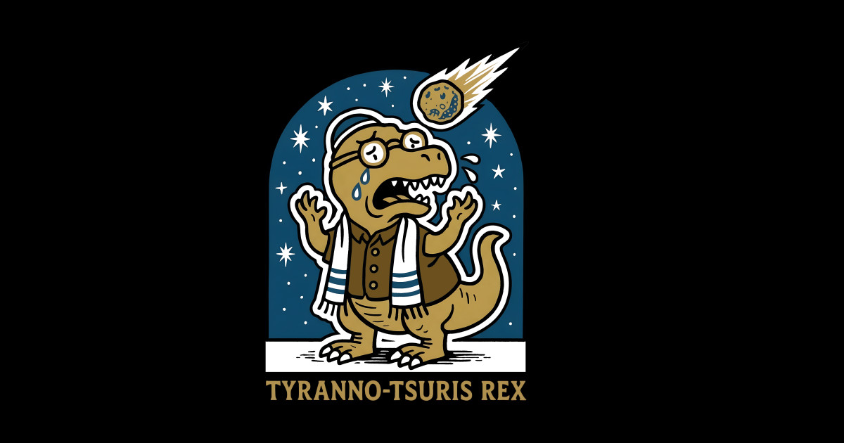 Tyranno Tsuris Rex - Jewish T Rex - Funny Dinosaur - Funny Jewish ...