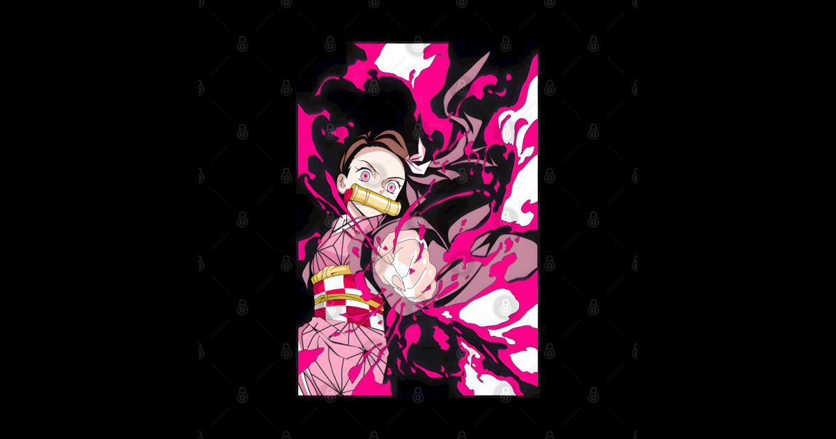 Nezuko Kamado: Exploding Blood Demon Slayer Anime Art|PERFECT GIFT FOR ...