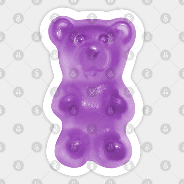 gummy bear (purple) - Gummy Bears - Sticker | TeePublic