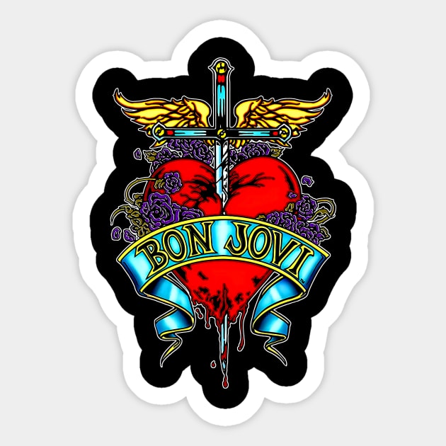 the bon jovi band - Bon Jovi - Sticker | TeePublic