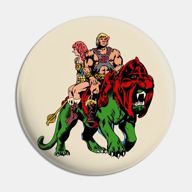 Pixel Man and Teela Fox - Heman - Pin | TeePublic