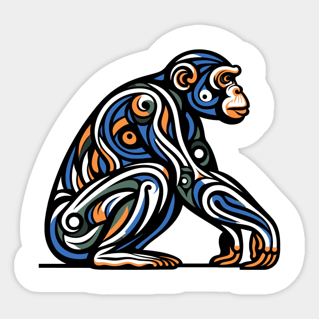 Pop art monkey illustration. cubism illustration of monkey - Pop Art ...