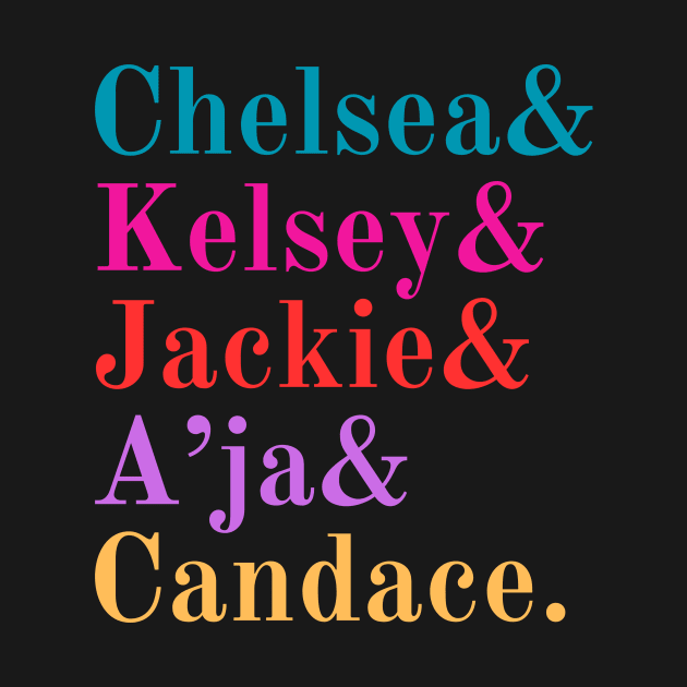 Chelsea& Kelsey& Jackie& A'ja& Candace. - Las Vegas Aces - T-Shirt ...