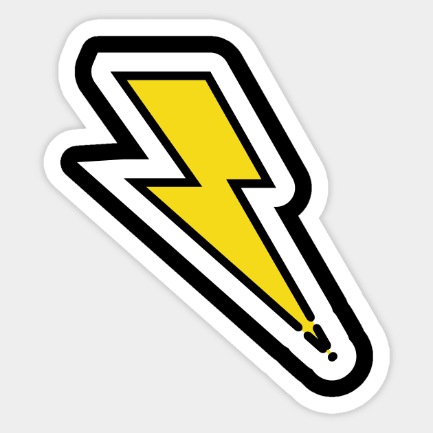 Lighting Bolt // Line Art Sticker - Lighting Bolt - Sticker | TeePublic