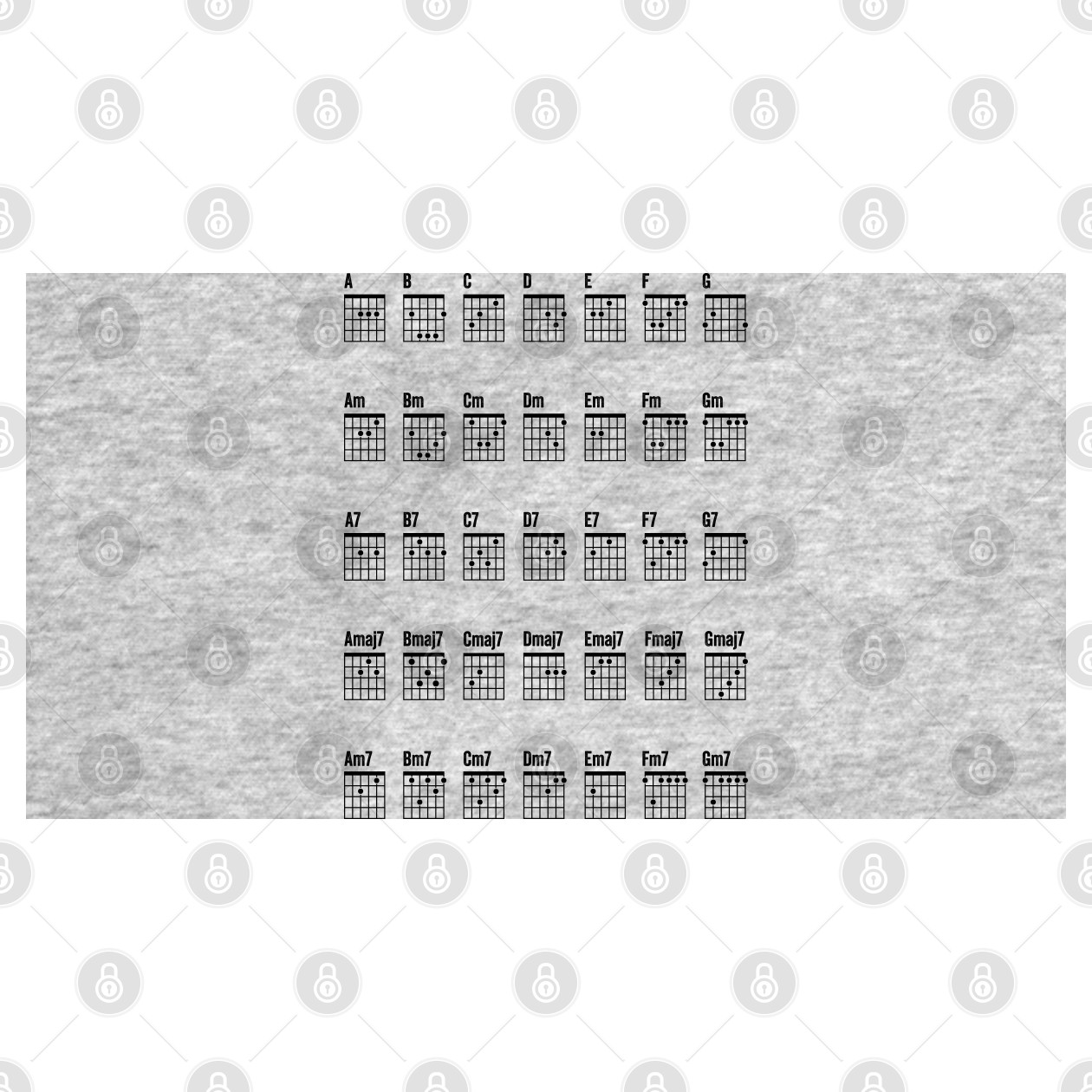 Guitar Chords Poster for Guitarists" - Guitar Player - T-Shirt | TeePublic