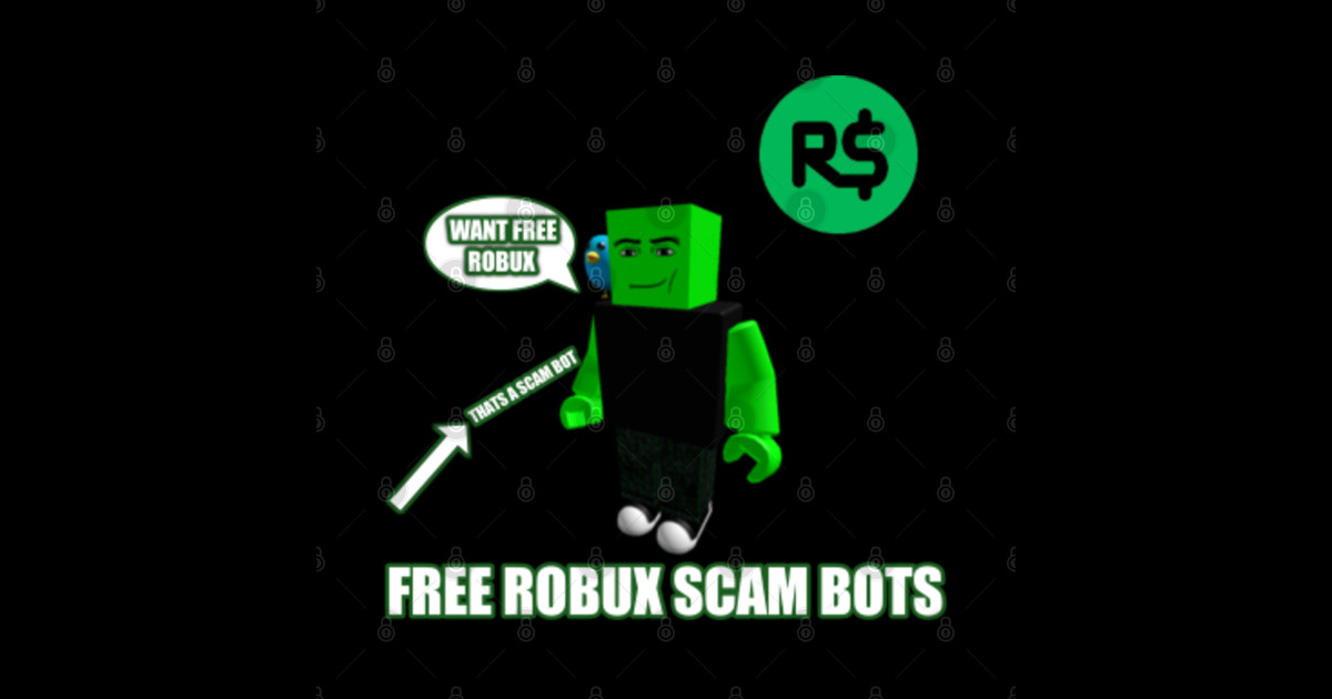 Free robux scam bot - Roblox - Sticker | TeePublic