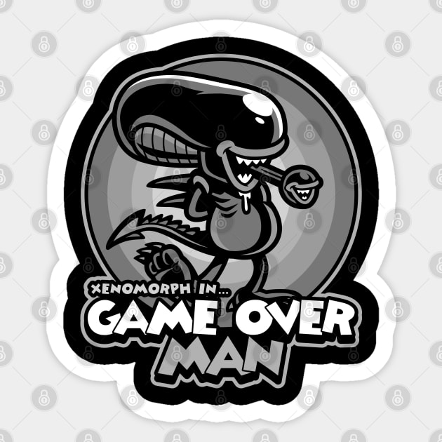 Game Over Man - Alien - Sticker | TeePublic