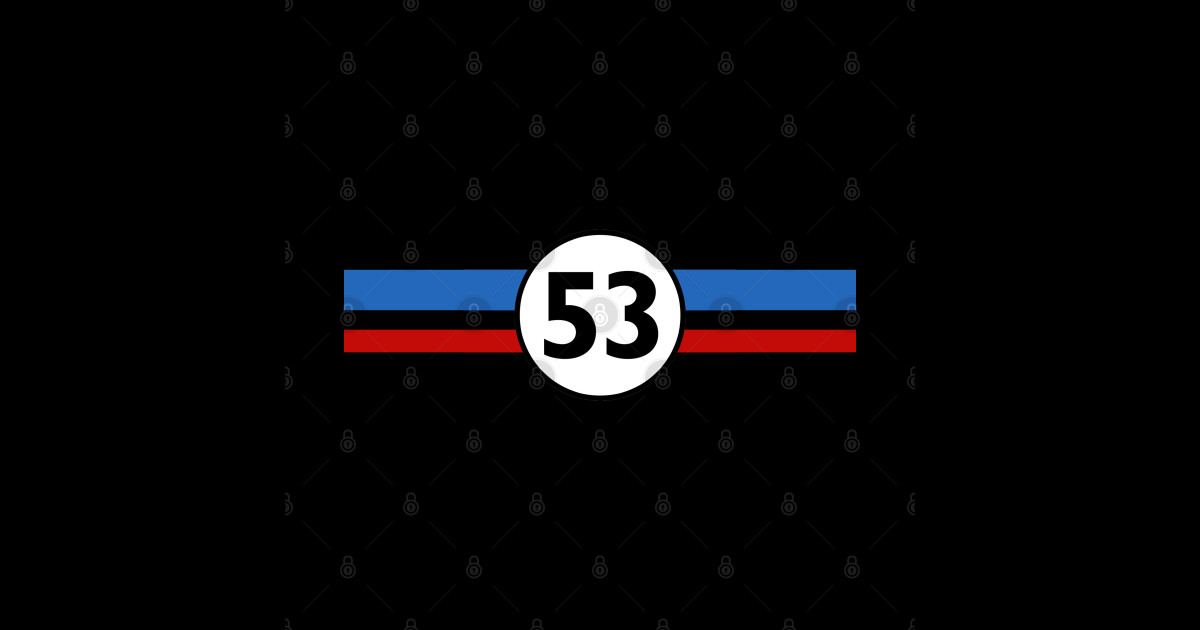 Herbie 53 Classic Racing Car 1963 Circle Logo #1 - Herbie 53 - Sticker ...