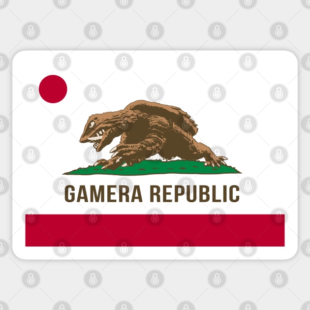 GAMERA REPUBLIC FLAG - Robzilla Sci Fi Science Fiction Space - Sticker ...