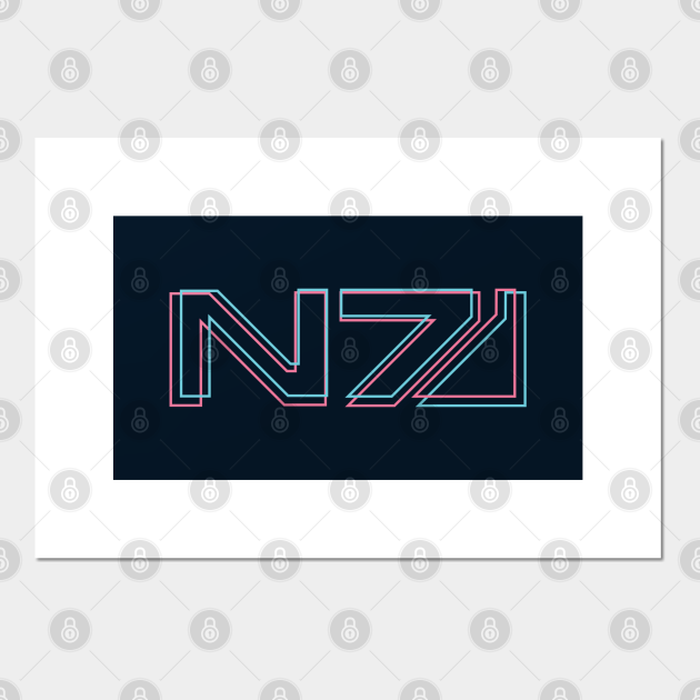 Mass Effect - N7 Symbol - Mass Effect - Posters and Art Prints | TeePublic