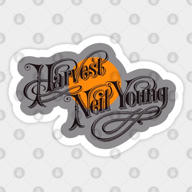 Neil Young Harvest Classic - Neil Young - Sticker | TeePublic