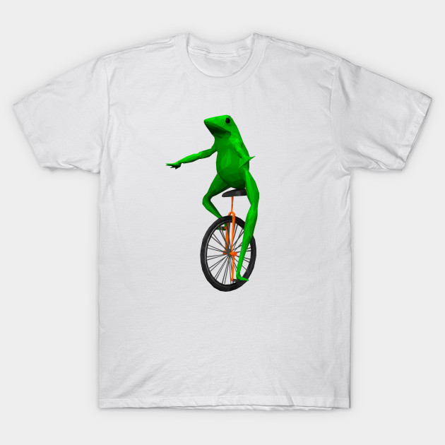 Dat Boi: frog on unicycle - Meme - T-Shirt | TeePublic