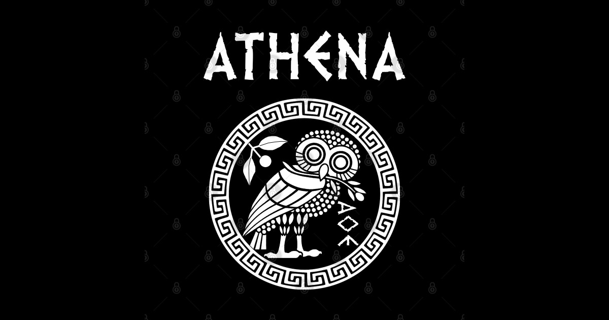 Athena Greek Goddess of Wisdom and War Athenian Owl Symbol - Athena ...