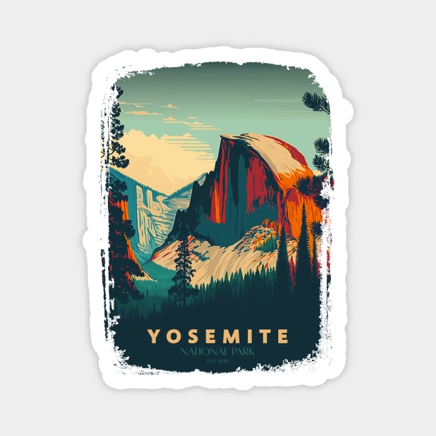 Yosemite National Park - Yosemite National Park - Magnet | TeePublic