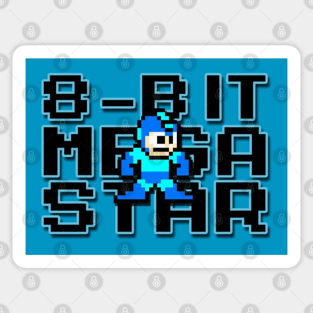 8-Bit Megastar - Megaman - Sticker | TeePublic