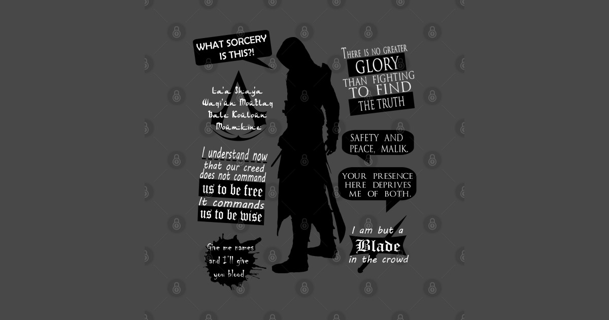 Altaïr Quotes - Altair - T-Shirt | TeePublic