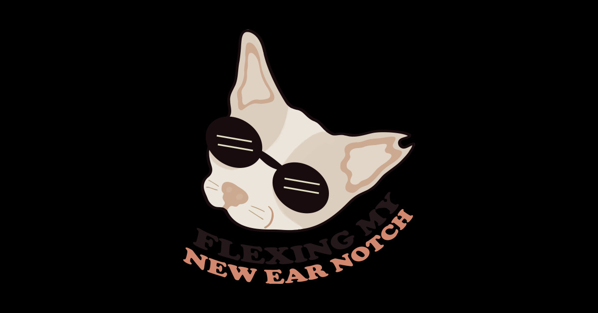 Spay/Neuter Cat Ear Notch (Shop for a Cause!) - Cats - Sticker | TeePublic