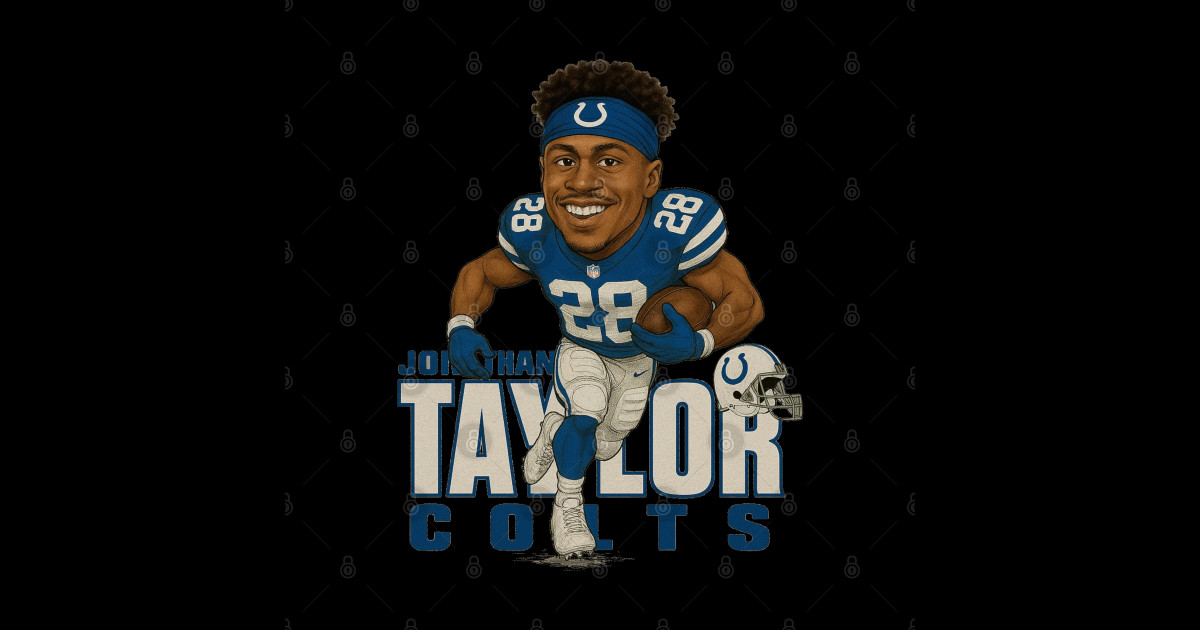 Jonathan Taylor Caricature – Explosive Running Back Artwork - Jonathan ...