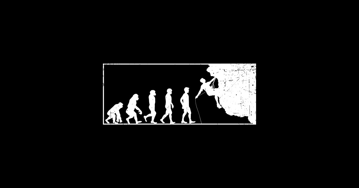 Rock Climbing Evolution Silhouette - Rock Climbing Evolution Silhouette ...