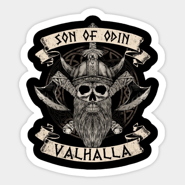 Son of Odin Valhalla - Gift - Sticker | TeePublic