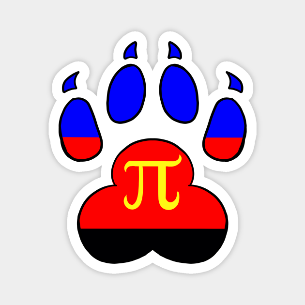 LGBTQ+ Paw Print Flags - Polyamorous - Magnet | TeePublic