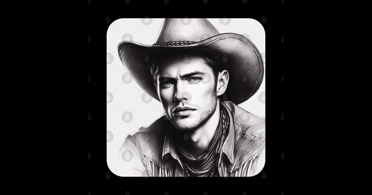 Pencil Sketch - Man #4 - Pencil Sketch - Sticker | TeePublic