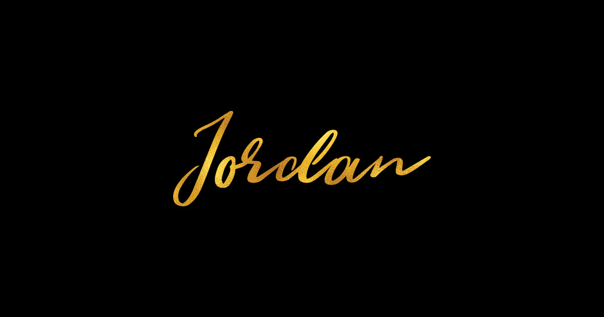 Jordan Name Hand Lettering in Faux Gold Letters - Jordan - Sticker ...