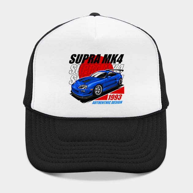 JDM LEGEND TOYOTA SUPRA MK4-BLUE - Toyota Supra Mk4 - Hat | TeePublic