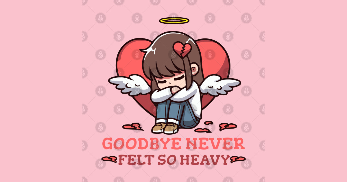 sad chibi angel girl - broken heart - Broken Heart - T-Shirt | TeePublic