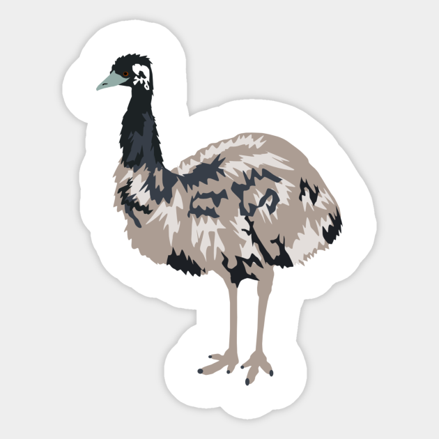 Australian Emu - Emu - Sticker | TeePublic