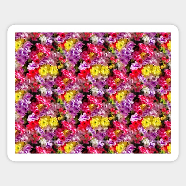 colorful game of flowers, flowers of many colors - Bouquet - Sticker ...