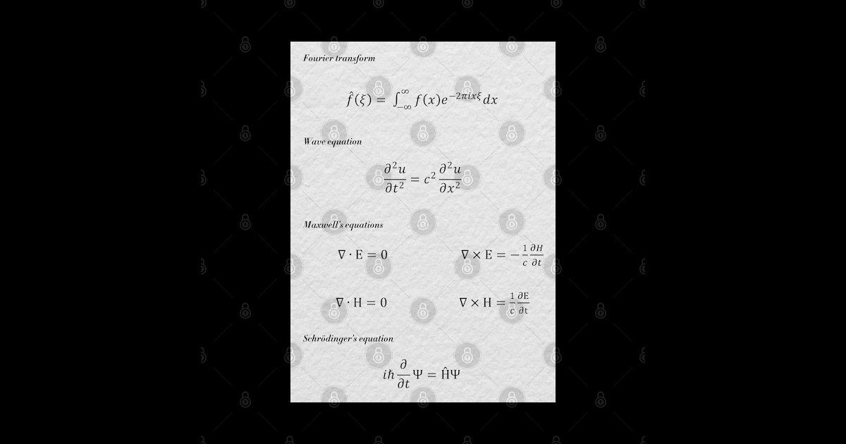 Seven Equations That Rule Your World - Fourier Transform - Sticker ...