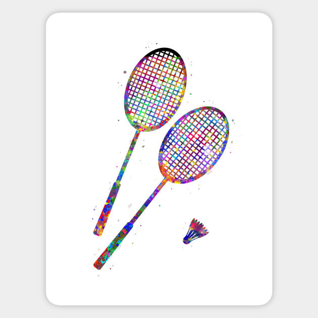 Badminton racket - Badminton - Sticker | TeePublic