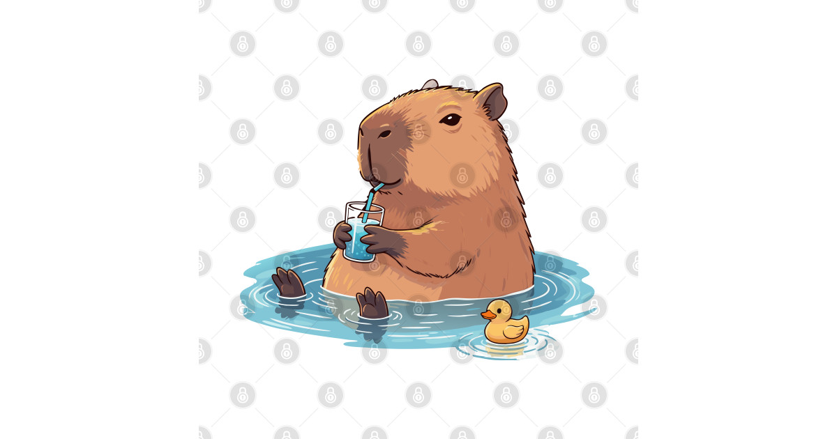 Capybara Pool Day – Chill Vibes Only - Capybara Pool Day - T-Shirt ...