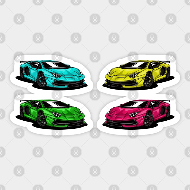 Lamborghini Aventador SVJ - Lamborghini Aventador - Sticker | TeePublic