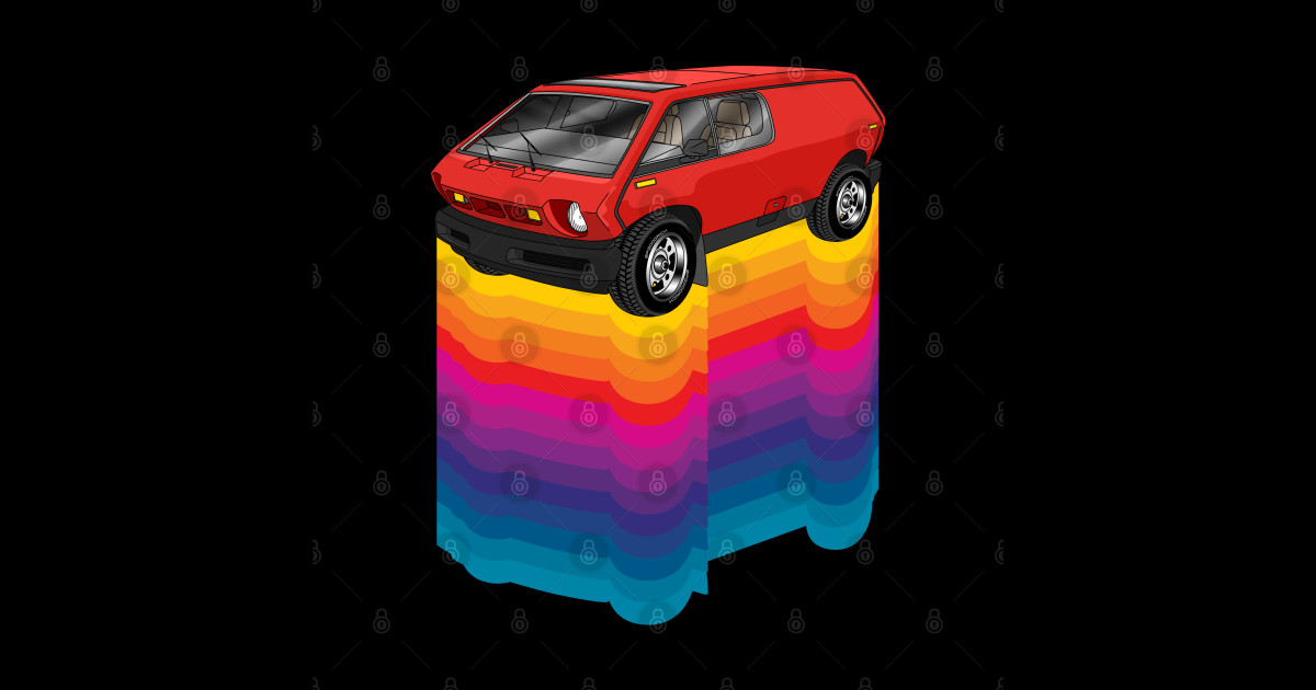 Brubaker Box Minivan - Rainbow Car - T-Shirt | TeePublic
