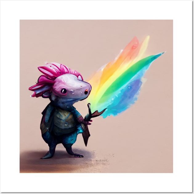 Axolotl fighting with love - Axolotl - Posters and Art Prints | TeePublic