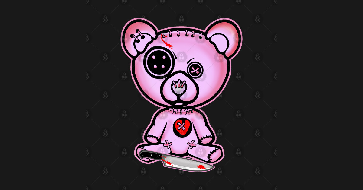 Very Bad Teddy - Scary Teddy Bear - T-Shirt | TeePublic