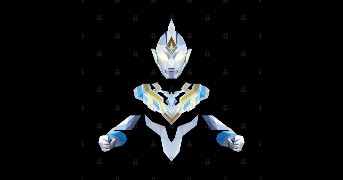 Ultraman Trigger Sky Type (Low Poly Art) - Ultraman Trigger - Sticker ...