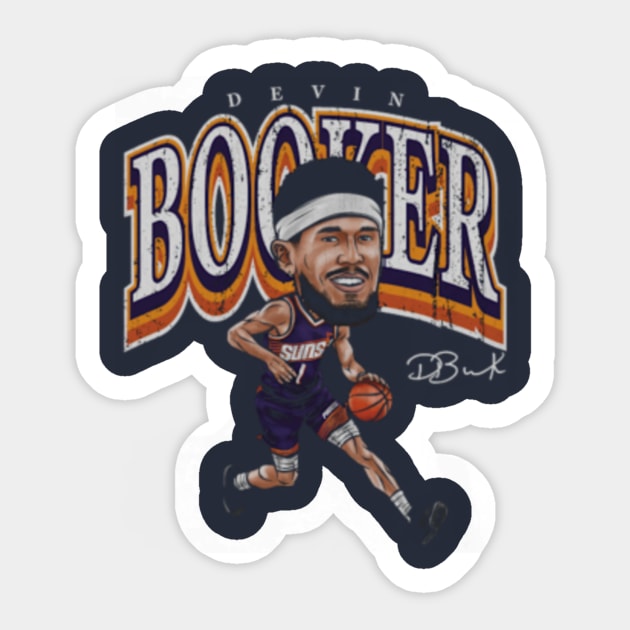 Devin Booker Phoenix Cartoon - Devin Booker - Sticker | TeePublic