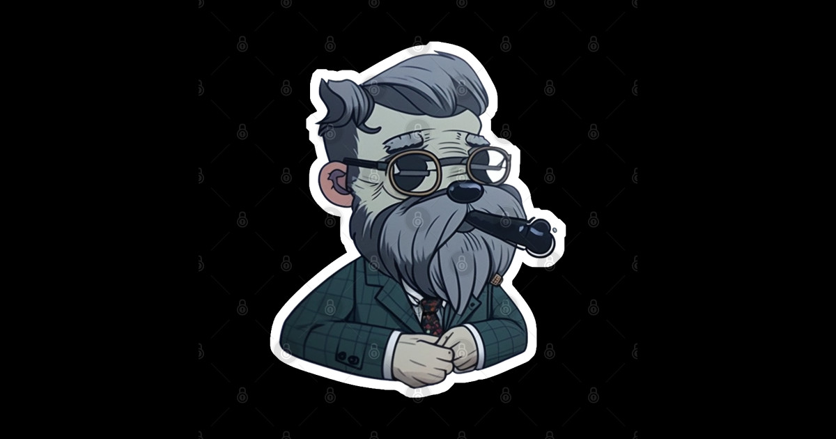 Professor Schnauzer 3 Sticker - Schnauzer Series - Schnauzer - Sticker ...