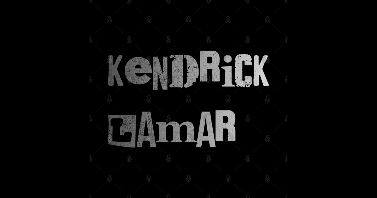 Kendrick Text Art - Kendrick Lamar - Sticker | TeePublic