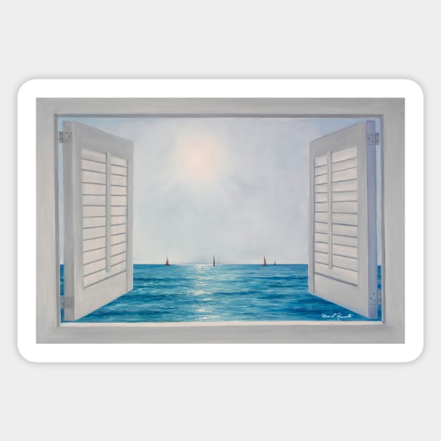 OPEN SHUTTERS - Diane Romanello - Sticker | TeePublic