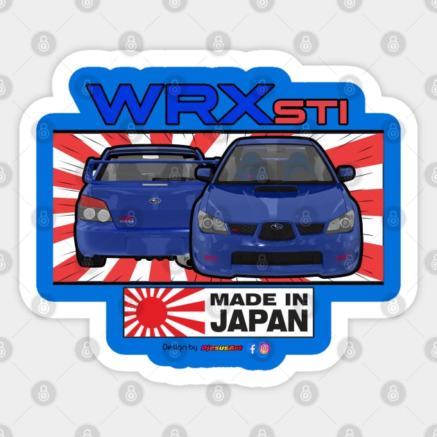WRX STI IMPREZA Blue - Subaru - Sticker | TeePublic