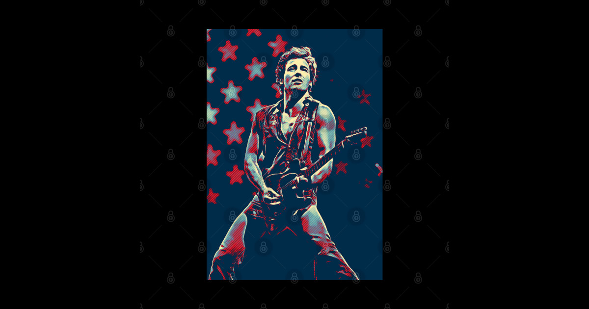 Pop art Bruce Springsteen - Bruce Springsteen - Sticker | TeePublic
