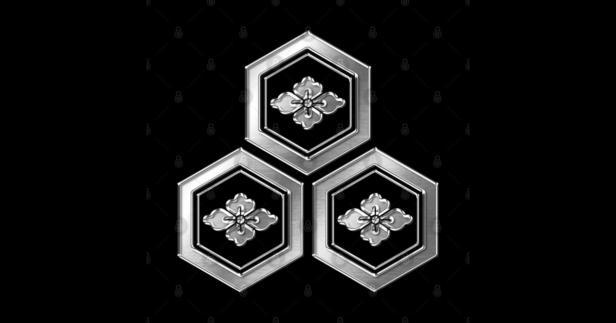 Azai Clan Kamon Silver Chrome - Azai - T-Shirt | TeePublic