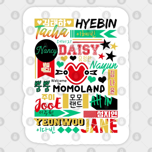 Momoland Collage - Kpop - Sticker | TeePublic